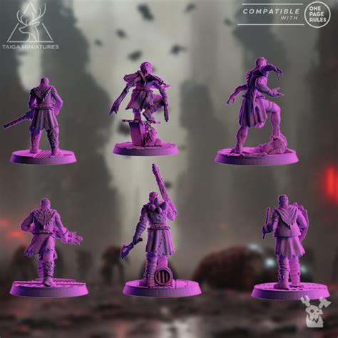 3d Printable Junk Spiders Gang Set X6 By Taiga Miniatures