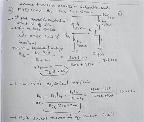 Solved Q 4 The Transistor In Figure Below Has Parameters Of VI 1V And K 0 25 MAIVE