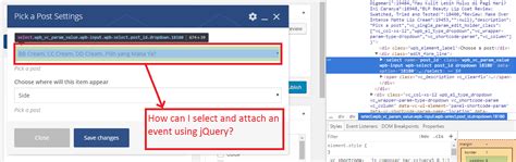 Wordpress How To Select And Attach Event Handler To Visual Composer Element Using Jquery