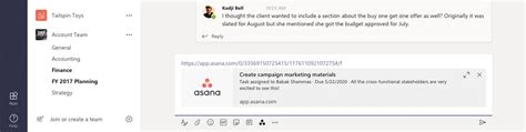 Microsoft Teams And Asana Integration