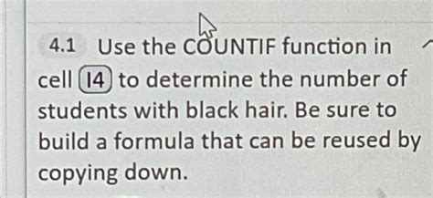 Solved Use The COUNTIF Function In Cell To Determine Chegg Com