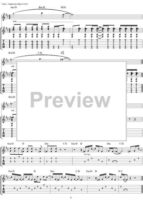 Optimistic Sheet Music By Radiohead For Guitar Tabvocal Sheet Music Now