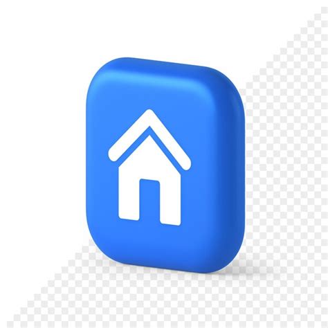 premium psd main internet page button homepage house with roof