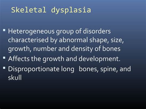 Approach To Skeletal Dysplasia Ppt Bone And Joint Conditions Diseases And Conditions