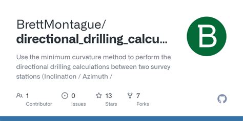Github Brettmontaguedirectionaldrillingcalculations Use The