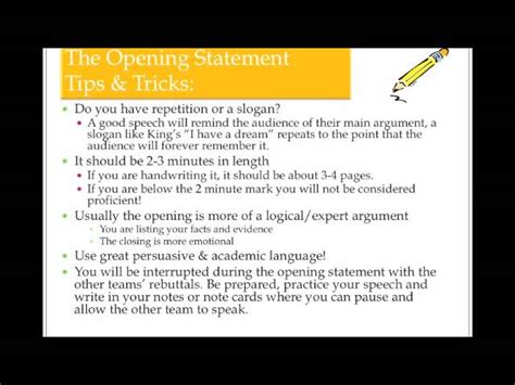 Opening Statement Examples