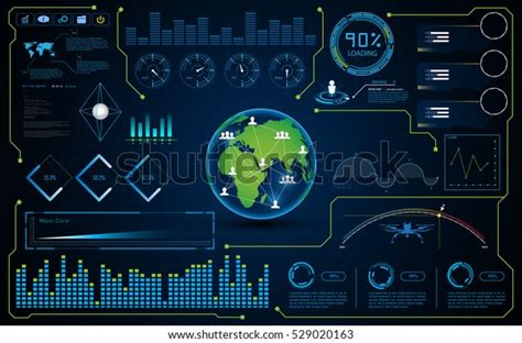 Abstract Hud Ui Interface Global Virtual Stock Vector Royalty Free Shutterstock