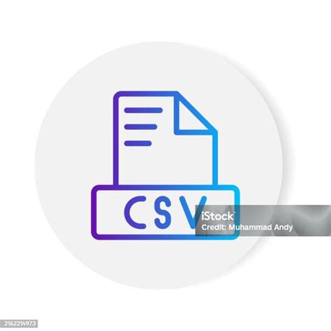 Csv 문서 형식 파일 아이콘입니다 그라디언트 윤곽선으로 벡터 일러스트 레이 션 0명에 대한 스톡 벡터 아트 및 기타 이미지 0명  파일 형식 Mp3 플레이어