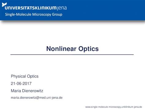 PDF Nonlinear Optics Uni Jena De Parametric Vs Non Parametric Parametric Process Non