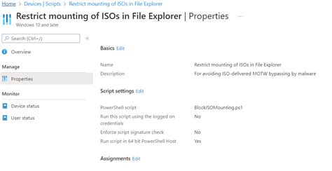 Block Mounting Of Iso Images With Microsoft Intune Endpoint Manager