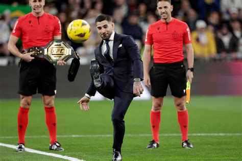 ილია თოფურიამ სანტიაგო ბერნაბეუს ქამარი წარუდგინა და სიმბოლურად თამაში დაიწყო Video