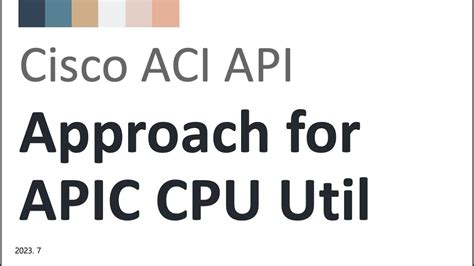 Approach For Apic Cpu Utilization Cisco Aci Api Youtube