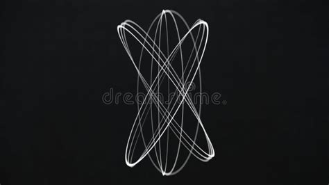 Animation Of White 3d Rings Pattern Rotating On Black Background Stock Video Video Of
