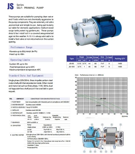 Fly Pump Js 100 2024 Hot High Temp 220v 50hz Js 100 For Gardensdomestichigh Quality Electric