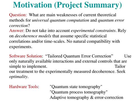 Ppt Tailored Quantum Error Correction Powerpoint Presentation Free Download Id1441380
