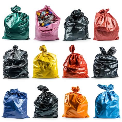 Trash Bags Set Full Plastic Garbage Containers Polyethylene Rubbish Bag Set Rubbish Sack