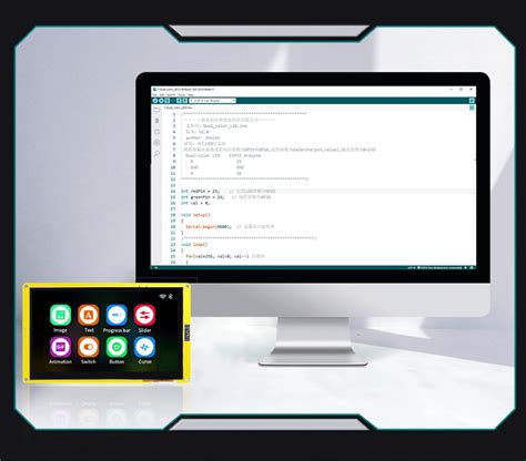 ESP S HMI Tela Inteligente M PSRAM Flash M Arduino LVGL WiFi Bluetooth