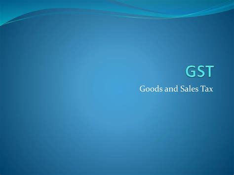 Basic Of GST PPT