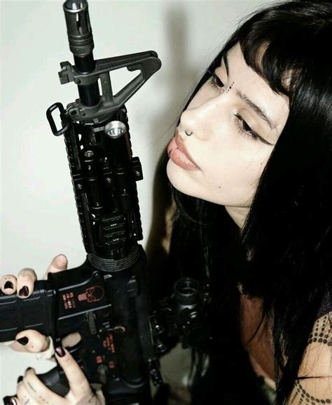 Girl With Gun Aesthetic