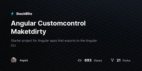 Angular Customcontrol Maketdirty Stackblitz