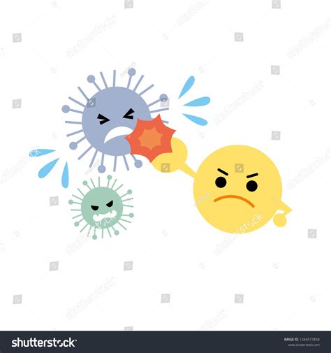 Viral Immune Cell Illustration Stock Vector Royalty Free 1284577858