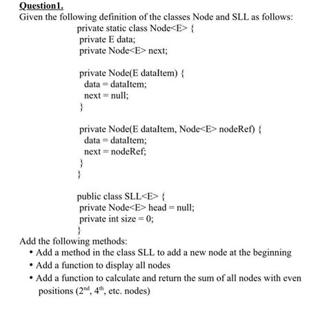 solved question1 given the following definition of the