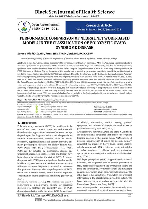 PDF Performance Comparison Of Neural Network Based Models In The Classification Of Polycystic