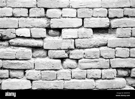 Tiled Grunge Cray Brick Wall Texture For Background Monotone Effect