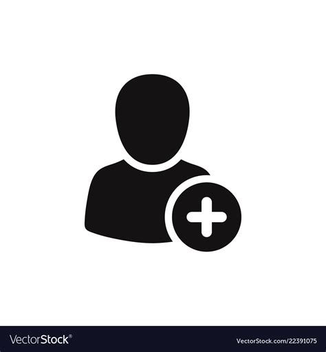 Add New User Icon Royalty Free Vector Image Vectorstock