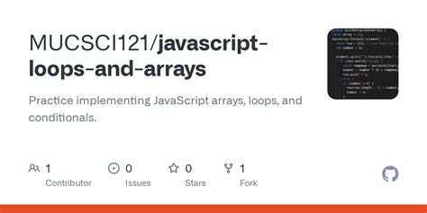 Github Mucsci121javascript Loops And Arrays Practice Implementing