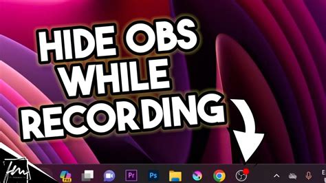 How To Hide OBS Window From Taskbar While Recording YouTube