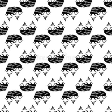 Beach Hammock Pattern Seamless Vector Stock Vector Illustration Of