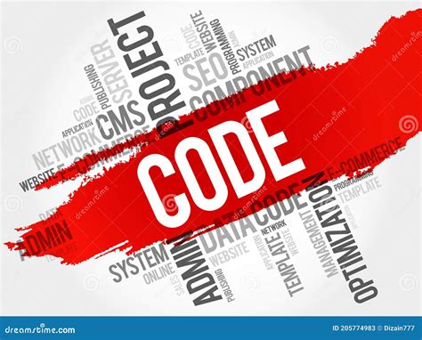 Code Word Cloud Stock Illustration Illustration Of Html 205774983