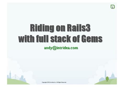 Riding On Rails3 With Full Stack Of Gems Pdf Web Development Internet