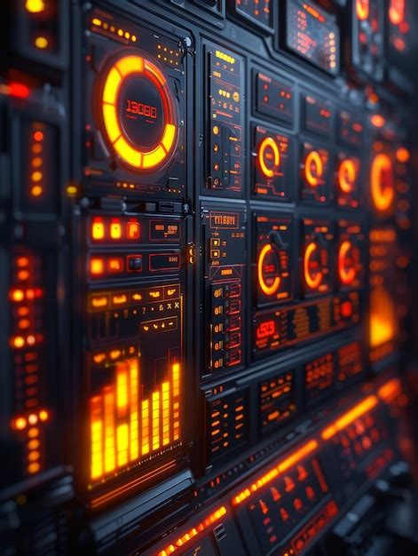 Illustration Of A Cloud Computing Dashboard Managing A Network Of Digital Resources With High