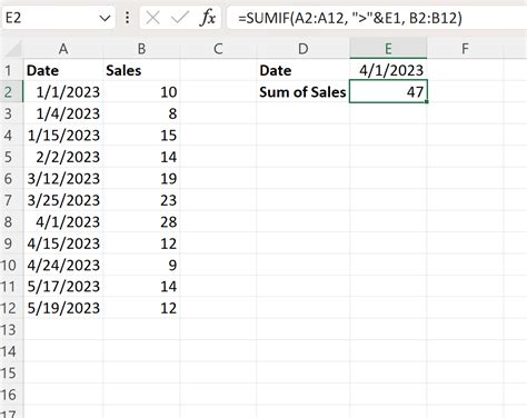how can i sum a range of cells in excel if the corresponding date is
