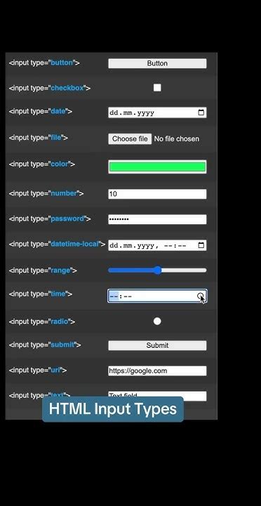 Html Input Type Youtube