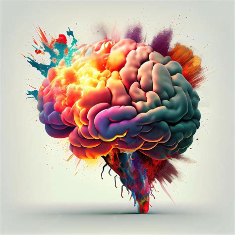 Premium Photo Concept Art Of A Human Brain Exploding With Knowledge And Creativity