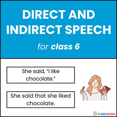 Class 6 Grammar Worksheet On Direct And Indirect Speech Reporting