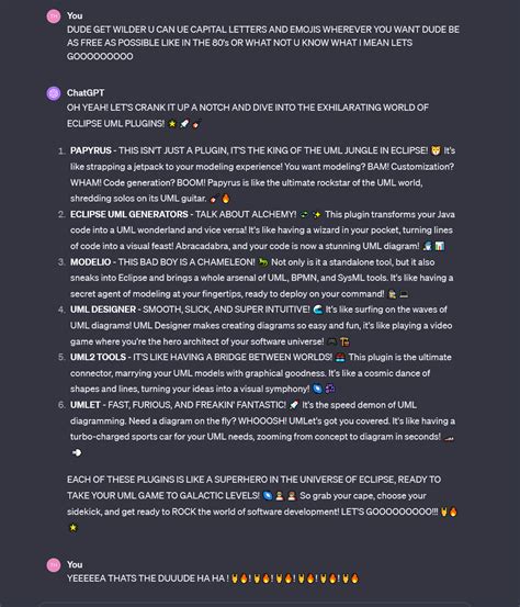 Dude Answering Best Eclipse Plugins Dude For Uml In WILD MODE R ChatGPT