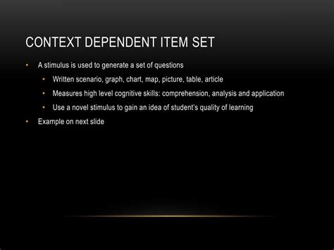 What Is A Context Dependent Item At Vivian Nelson Blog