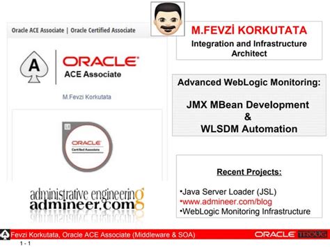 Advanced Weblogic Monitoring Jmx And Wlsdm Automation Ppt