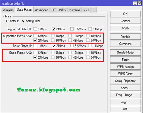 Specific Setting Wireless MikroTik Data Rates Tx Power Channel Bonding MIMO Tavav S Blog