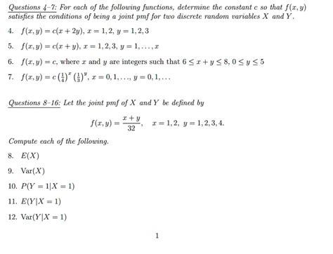 solved texts questions 4 7 for each of the following functions