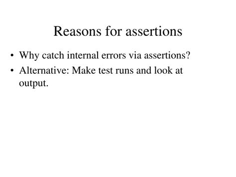 Ppt Assertions Powerpoint Presentation Free Download Id484940