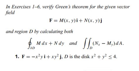 [solved] In Exercises 1 6 Verify Green S Theorem For