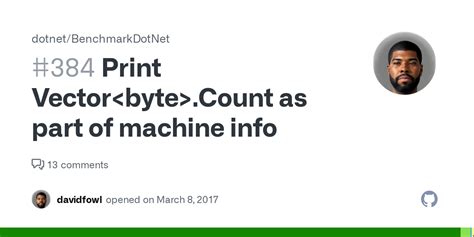 Print Vector Count As Part Of Machine Info · Issue 384 · Dotnet