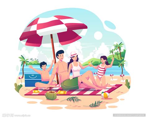 卡通夏季人物设计图广告设计广告设计设计图库昵图网
