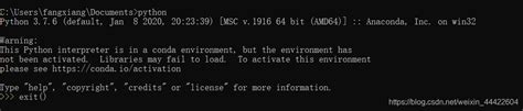 Python问题python Interpreter Is In A Conda Environment But The Environment Has Not Been Activate