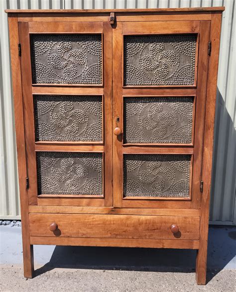 19thc Walnut Punched Tins Pie Safe At 1stdibs Pie Safe 1800 1899 Antique Antique Pie Safe Tin